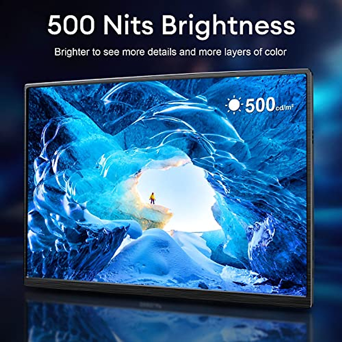 2.5K 16-inch Portable Display, 1600P IPS Screen, 100% Color Gamut, 144HZ, with Foldable Stand