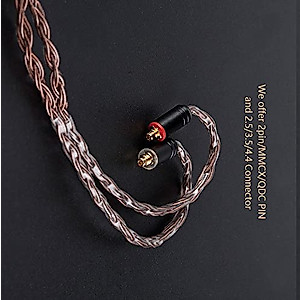 KBEAR 16 Core Upgrade 2 Pin Earphone Cable,HiFi in Ear Monitor Replacement TRS Cable Pure Copper Extension Cable with 0.78mm 2 Pin for AS10 ZS10 ZST ZS6 C10 TRN V80 X6 (2 PIN 3.5mm,Dark)……