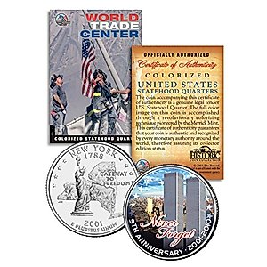 WORLD TRADE CENTER 9th Anniversary NEVER FORGET 9/11 NY Quarter US Coin WTC