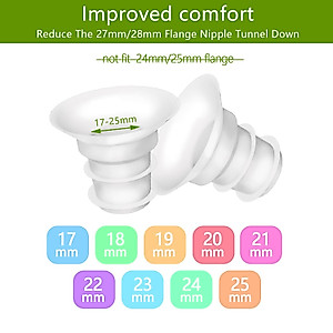 begical Flange Inserts 25mm Compatible with Spectra/Motif Luna/Elvie/Willow/Ameda MYA 28mm Breast Shields also fit Medela/momcozy/tsrete 27mm flange