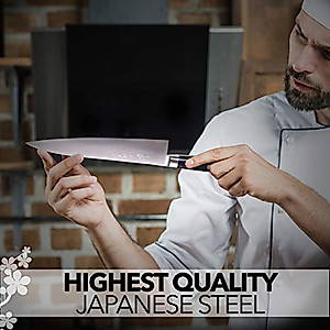 JCK ORIGINAL Kagayaki Japanese Chef’s Knife, KGR2-3 Professional Gyuto Knife, R-2 Special Steel Pro Kitchen Knife with Ergonomic Pakka Wood Handle, 8.2 inch