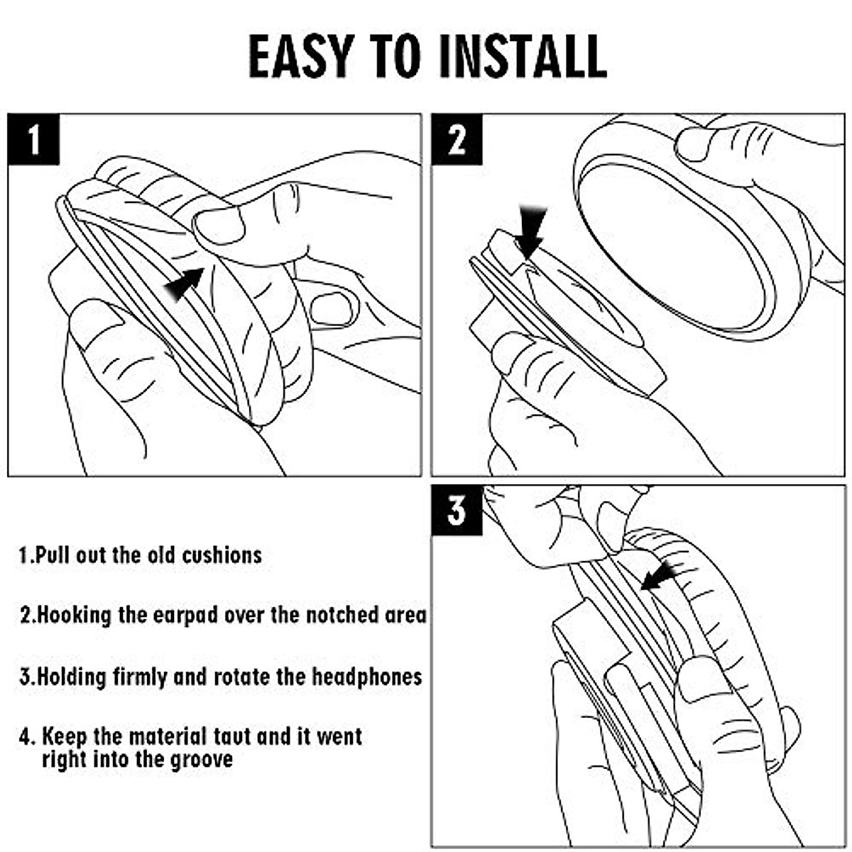 Replacement Earpads for Sony MDR-RF970R 960R RF925R RF860F RF985R, Headphones Ear Pads Cushion Headset Ear Cover with Memory Form