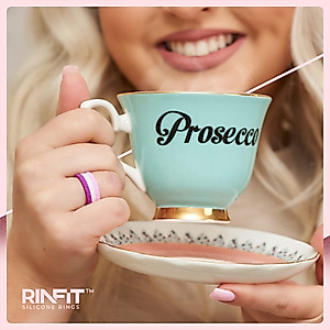 Rinfit Silicone Wedding Rings for Women - Soft, Stackable & Thin Silicone Ring Women - Rubber Wedding Bands Women- U.S. Design Patent Pending - SetI, Size 7