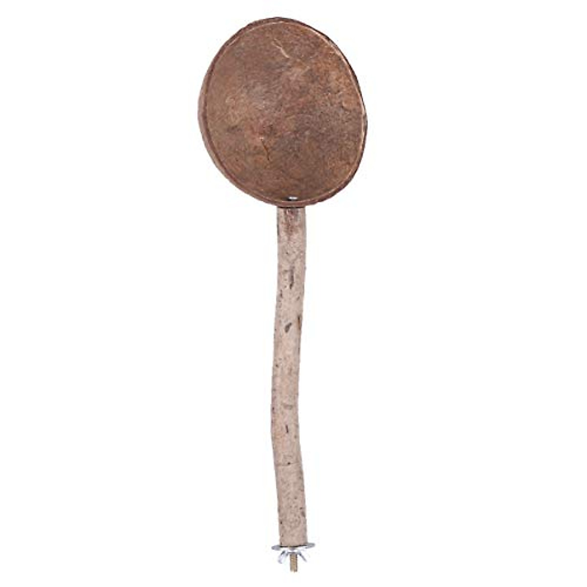 Parrot Nest Bird Feeder Bowl with Perches,2-in-1Natural Coconut Shell Food Container Playground Perch Play Stand Platform Toys for Parrot Conure Parrot Supplies