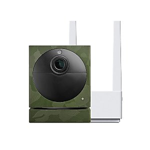 Wyze Cam Outdoor Starter Bundle (Includes Base Station and 1 Camera), 1080p HD Indoor/Outdoor Wire-Free Smart Home Camera with Night Vision, 2-Way Audio, Works with Alexa & Google Assistant, Camo Skin