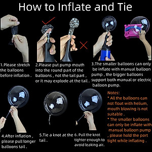 Clear Balloons, 100pcs Multi Sizes Small BoBo Balloons Crystal Tranparent Mini Fake Bubbles Balloons with Fishing Line for Balloon Arch