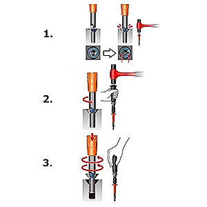 ANEX Manual Impact Driver Set for Broken Screw and Frozen Screw, Stripped Screw Extractor Set, Made in JAPAN (M3-6 Screw Remover)