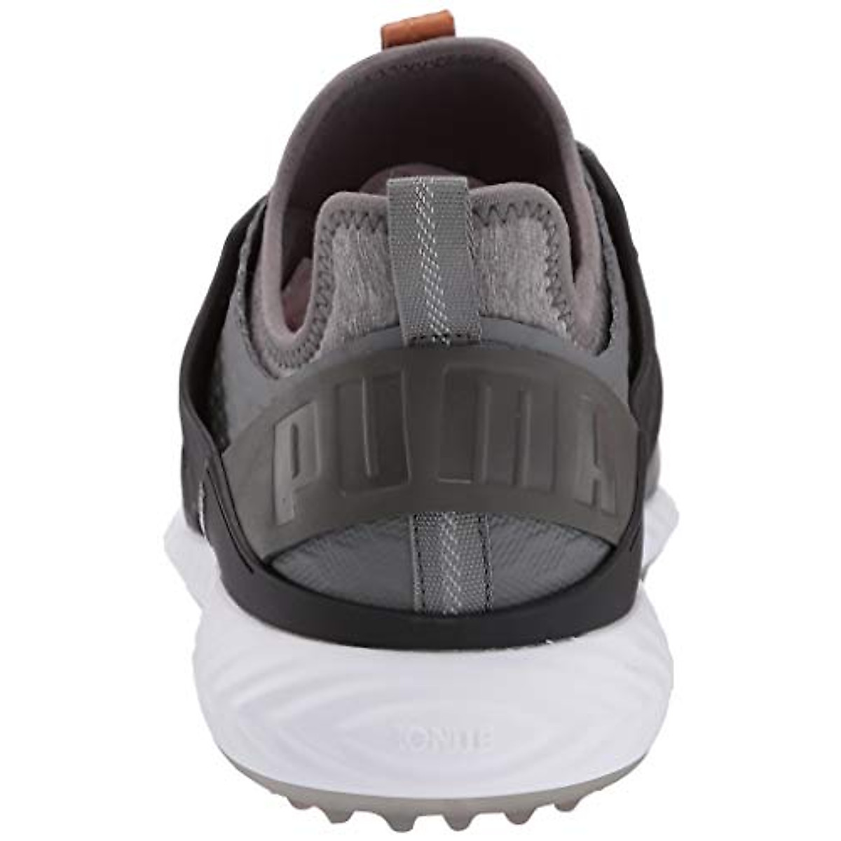 PUMA GOLF Men's Ignite Pwradapt Caged Golf Shoe, Quiet Shade-Bronze-Puma Black, 12 M US