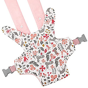 GAGAKU Toy Baby Carrier for Dolls Doll Accessory Stuffed Animal Carrier for Kids with Adjustable Straps - Pink Deer