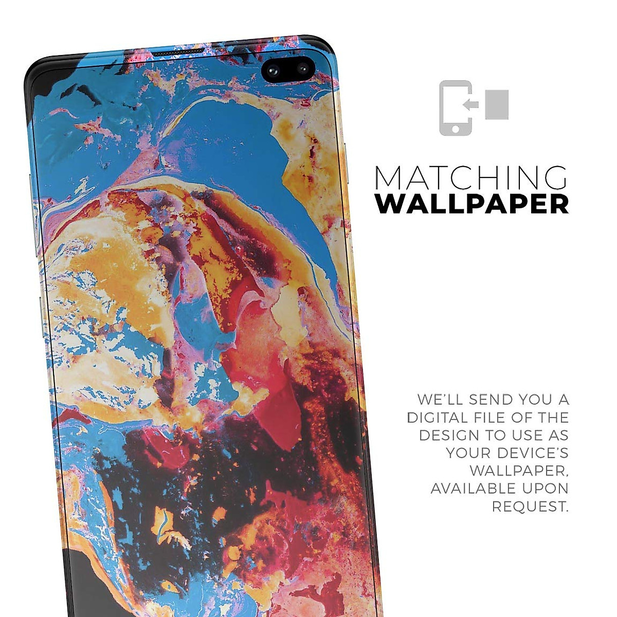 DesignSkinz Liquid Abstract Paint V31 Protective Vinyl Decal Wrap Skin Cover Compatible with The Samsung Galaxy S20 (Screen Trim & Back Glass Skin)