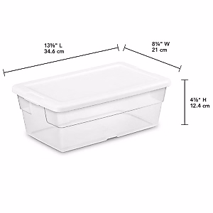 M02001 Sterilite 6 Qt. Storage Box Replacement Lid Only Sterilite 1642 Shoe Box Lid Only