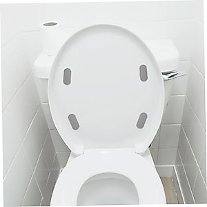 KONTONTY 4pcs Light Grey Toilet Buffer Pads Toilet Seat Bumper Pads Plastic Bidet Bumpers for Toilet Seats Toilet Bumper Pad