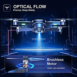 TENSSENX Foldable GPS Drone with 4K UHD Camera for Adults, TSRC Q5 Quadcopter with Brushless Motor, Auto Return, Follow Me, Circle Fly, Waypoint Fly, Beginner Mode, Headless Mode, 52 Mins Long Flight