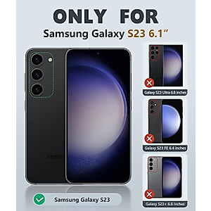 FNTCASE for Samsung Galaxy S23 Case: Dual Layer Heavy Duty Cell Phone Protective Cover Shockproof Rugged with Non-Slip Textured - Military Drop Protection Bumper Tough - 2023, 6.1inch Black Matte