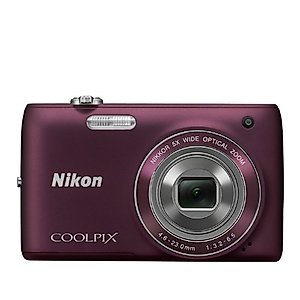 Nikon COOLPIX S4100 14 MP Digital Camera with 5x NIKKOR Wide-Angle Optical Zoom Lens and 3-Inch Touch-Panel LCD (Plum)