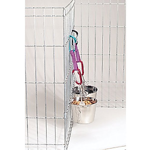 Pro Select Stainless Steel Pet Pail, 1-Quart Size – Heavy Duty Flat Sided Pail Great for Providing Water in Pet Kennels