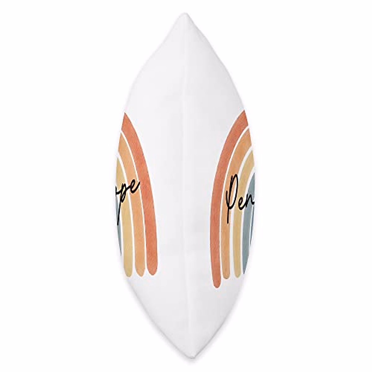 Boys & Girls New Baby Personalized Name Cushions New Born Baby Penelope Personalized Gift Rainbow Nursery Throw Pillow, 18x18, Multicolor