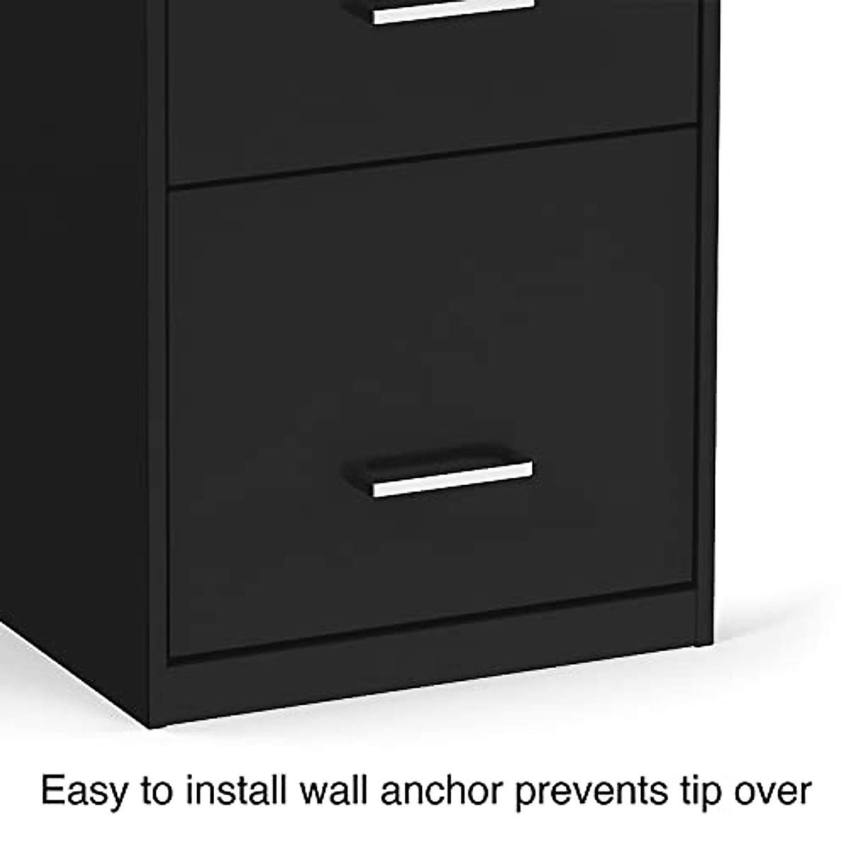 STAPLES 2806660 4-Drawer Vertical File Cabinet Locking Letter Black 18-Inch D (52152)