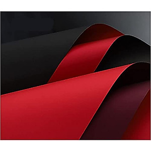 XIGUI 23InchDouble-Sided Colors Flower Wrapping Paper,Waterproof Floral Bouquet Wrap Thick Gift Packaging Supplies for Birthday Mother Day Baby Shower Wedding Valentine's Day（black red 40 Sheets