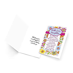 Happy Birthday Card For Daughter | Made in America | Eco-Friendly | Thick Card Stock with Premium Envelope 5in x 7.75in | Packaged in Protective Mailer | Prime Greetings