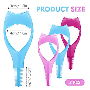 3 IN 1 Eyelash Tool Lash Buddy, Mascara Guard & Eyelash Brush Tool & False Lashes Helper, Lash Mascara Shield Applicator Guard Comb Protector Eyelid for Lashes Natural Look Make Up | 3-Pack