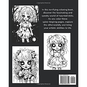 Haunted Spooky Dolls: Collection Of Creepy Illustrations Of Weird Gothic Dolls for Adults Horror Fans to Color, Relaxation and Stress Relief