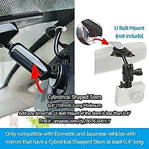 Dash Cam Mirror Mount Kit for Rexing V1,Falcon F170,Z-Edge,Old Shark,YI,Kdlinks X1,VANTRUE and Most Dash Camera and Car Camera