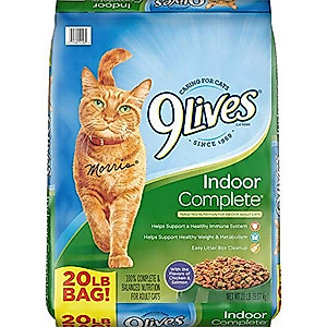 9Lives Indoor Complete Cat Food, 20-Pound Bag