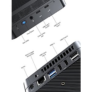 MINISFORUM UM690 Slim Mini PC,AMD Ryzen 9 6900HX Mini Desktop Computer AMD Radeon 680M 32GB DDR5 1TB PCIe4.0 SSD, Support 8K@60Hz HDMI 2.1/DP1.4/USB4 Output,4xUSB 3.2 Type A,Wifi6E&BT5.3