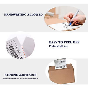 OausTect Direct Thermal Labels 4x6 Shipping Label Commercial Grade, Perforated Postage Mailing Labels, Compatible with Rollo Zebra Thermal Printer (4 Stacks|4000 Labels)