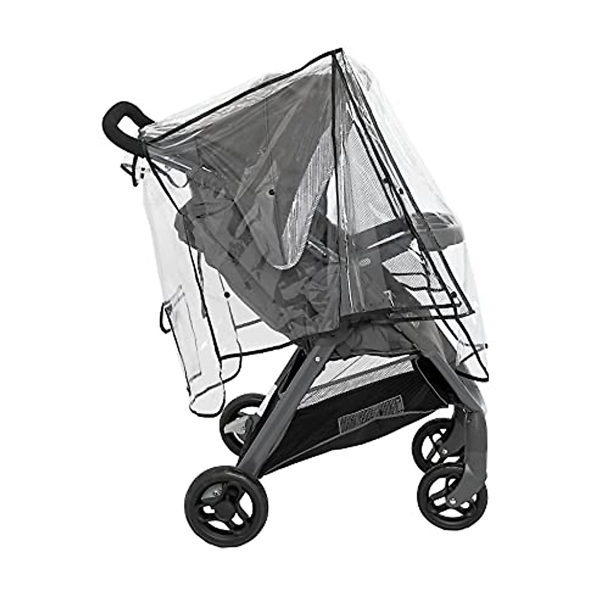 Nuby Deluxe Stroller Weather Shield, Clear Plastic Cover with Storage Pocket & Vented Sides