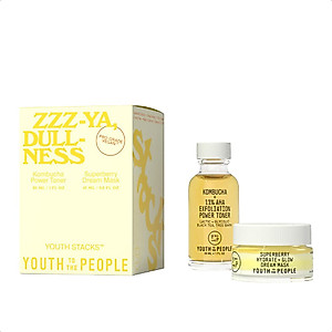 Youth To The People Youth Stacks ZZZ-Ya, Dullness - 11% AHA Kombucha Power Toner (1oz) + Superberry Dream Mask (0.5oz)