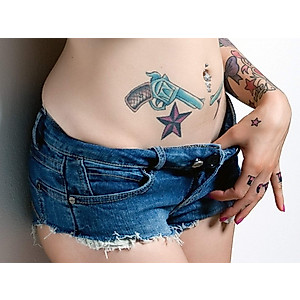 Purple CZ Crystal Stone Triple Star Dangling 925 Sterling Silver Belly Ring Body Jewelry