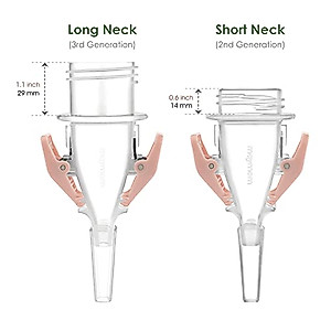Maymom 3rd Generations Narrow Neck Breastmilk Storage Bag Adapters Compatible with Medela Pumps (All), Selected Ameda Pumps to be Compatible with Lansinoh and Nuk Breastmilk Storage Bags