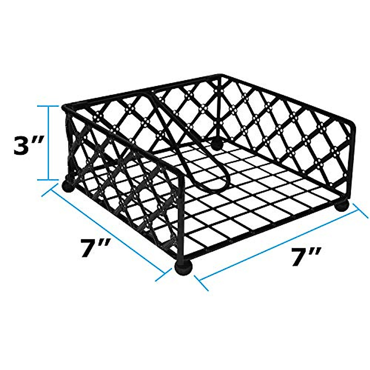 Blue Donuts Lattice Flat Napkin Holder