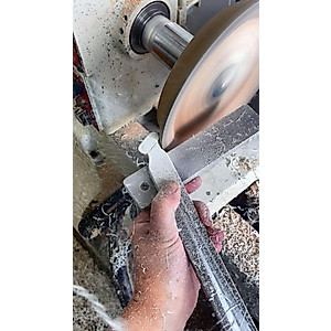 Simple Woodturning Tools Simple Scraper V 12" long angled carbide tool for steep or straight inside walls and bottom finishing, USA Made (Unhandled, Oval Cutter)