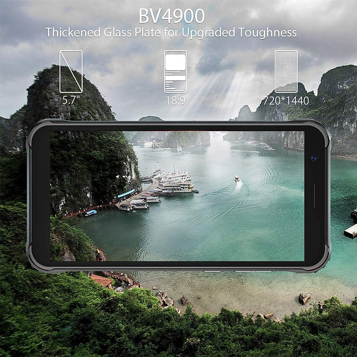 Unlocked Phones Rugged, Blackview BV4900 Smartphone, Android Cell Phone, 5580mAh 4G GSM Cell Phone, 5.7" HD+ Cellphones, 3GB+32GB/SD 128GB Waterproof Unlocked Smartphone, NFC Rugged tmobile Phone