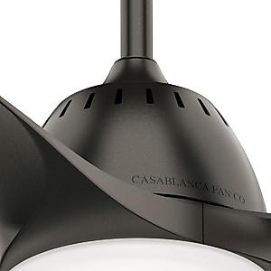 Casablanca Wisp Indoor Ceiling Fan with LED Light and Remote Control, Noble Bronze finish, Large