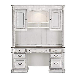 Liberty Furniture Magnolia Manor White Complete 5 Piece Desk