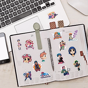 55 Pcs Scott Pilgrim Stickers Waterproof Vinyl Stickers for Water Bottles Laptop Skateboard Luggage Computer Stickers for Teens Girls Kids (Scott Pilgrim)
