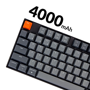 Keychron K10 Full Size 104 Keys Bluetooth Wireless Mechanical Gaming Keyboard for Mac Windows with Gateron G Pro Red Switch, Multitasking/White LED Backlight/USB C Wired Computer Keyboard
