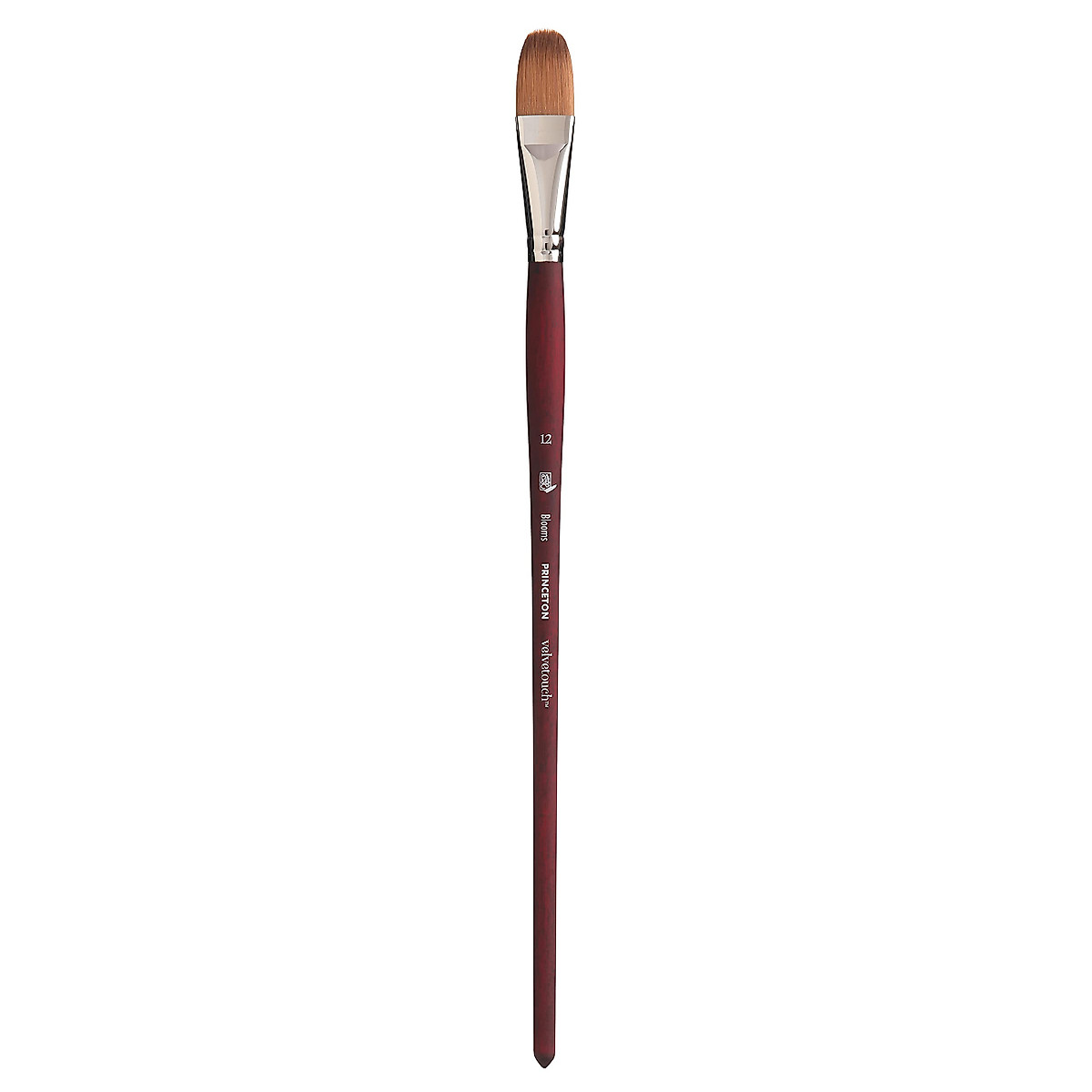 Princeton Velvetouch Blooms Brush, Long Handle, Size 12 - Professional Artist Brushes for Mixed Media, Acrylic, Oil
