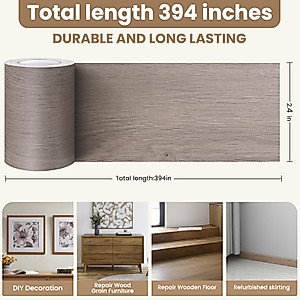 ZERNBER Wood Grain Repair Tape, 2.4 inch X 32ft Self Adhesive Wood Colored Tape for Tables, Chairs, Baseboards, Doors, Windows, Floors, Handicraft DIY.