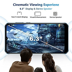 Xgody X18 4G Unlocked Phones, 6.3 Inch IPS Screen Smartphones, Android 10 OS Dual SIM Cheap Cell Phone, Quad Core 2GB+16GB, Dual 5MP+8MP Camera, 4000mAh Battery, Face ID Smart Phone (Blue)