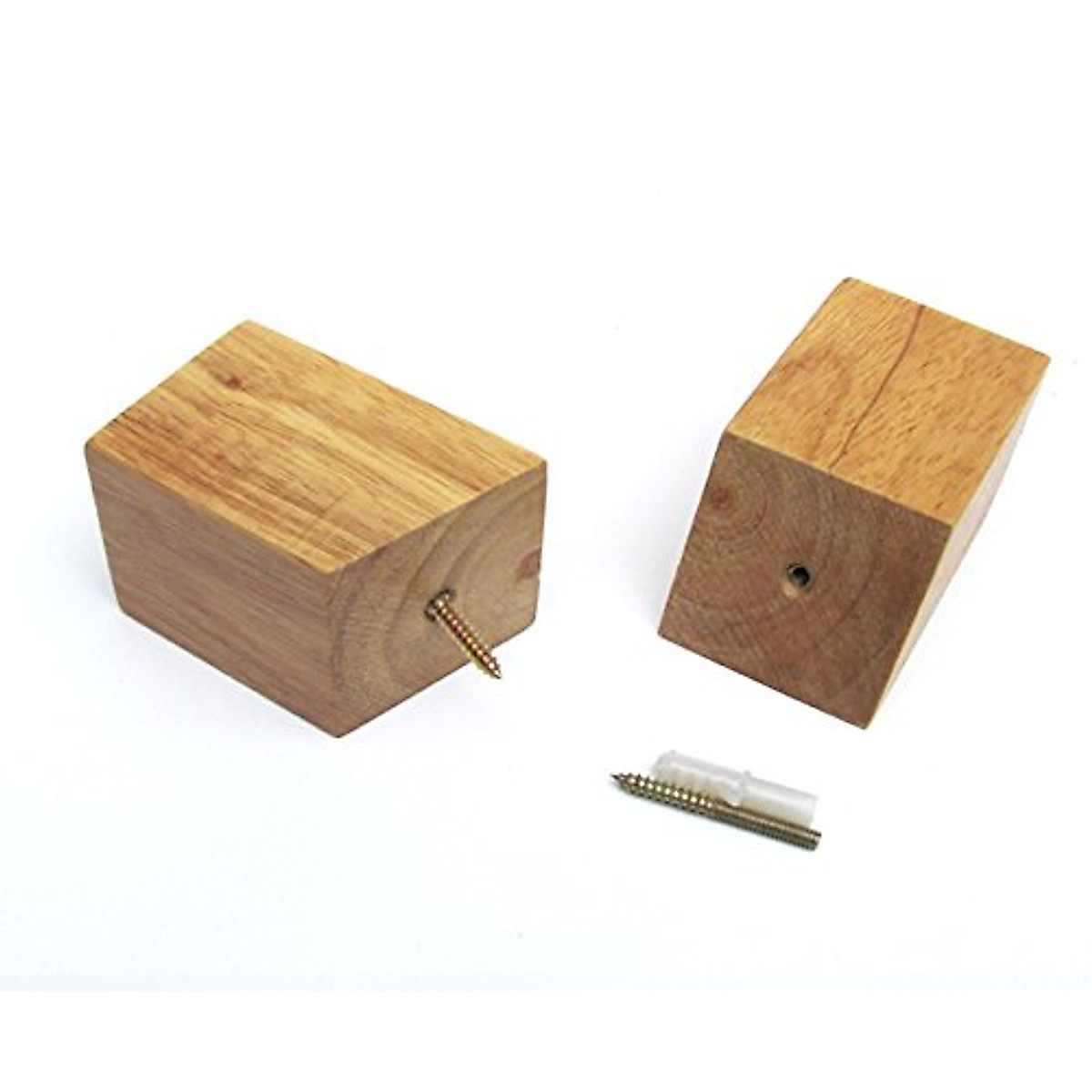 A.B Crew Minimalist Design Decorative Wall Mounted Wooden Coat Hook Hat Hanger(White Square Column)