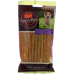 Hartz Natural Munchy Rawhide Chews for Small Dogs, 20 Count (Pack of 3)