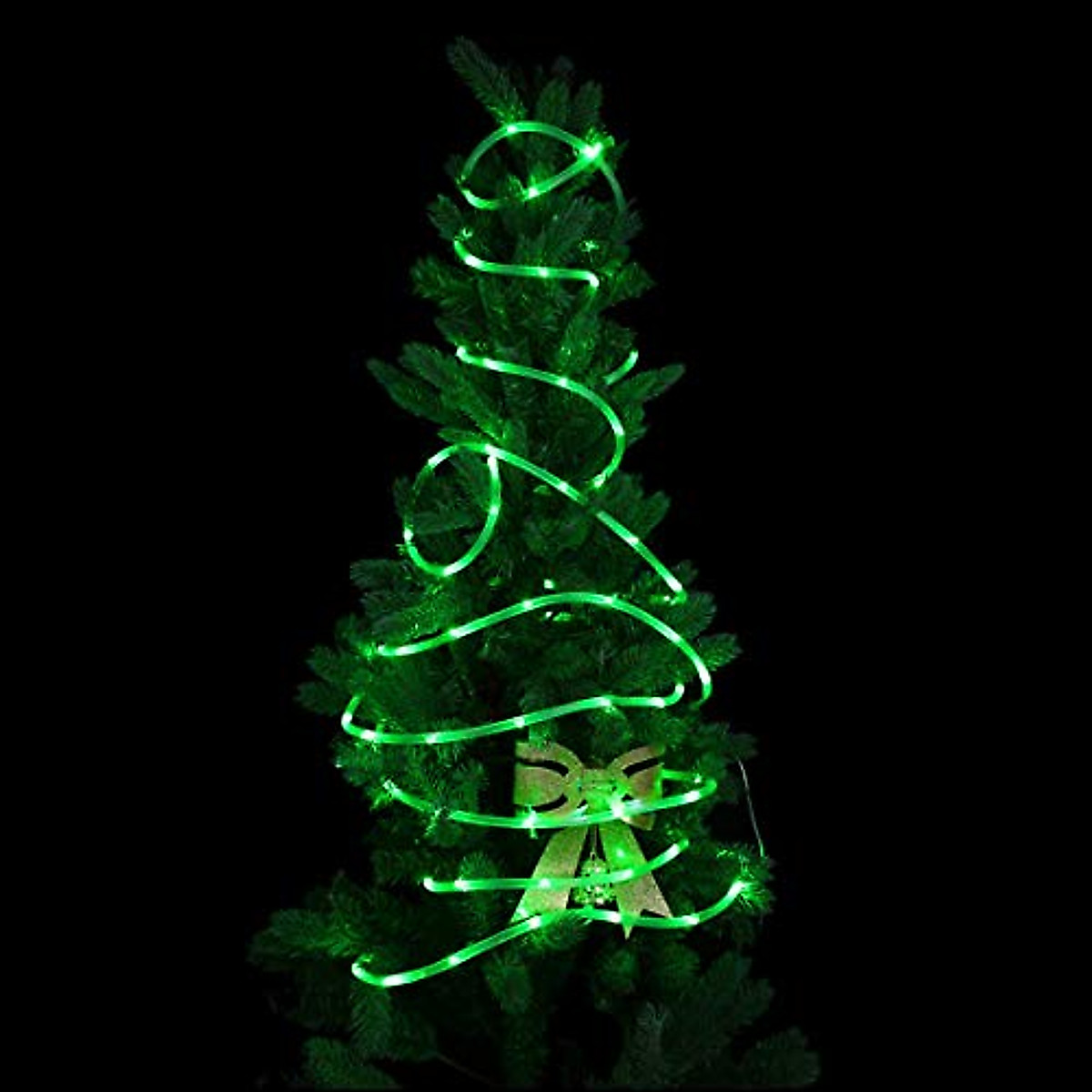 KOMOON Rope Lights 39 Ft 120 LED Battery Operated String Lights Waterproof Christmas Decorative Fairy Lights for Outdoor Indoor Party Patio Garden Yard Holiday Wedding (Green)
