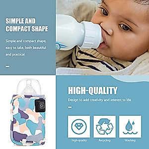 Toyvian 1Pcs USB Baby Bottle Warmer 3 Gears Temperature Adjustable Bottle Warmer, Insulated Milk Bottle Bag Portable Breastmilk Warmer Bag