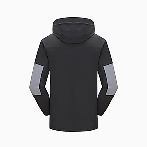 Long Hooded Ski Jacket for Men 3 in 1 Waterproof Snow Coat Winter Warm Mountain Windbreaker Outdoor Raincoat