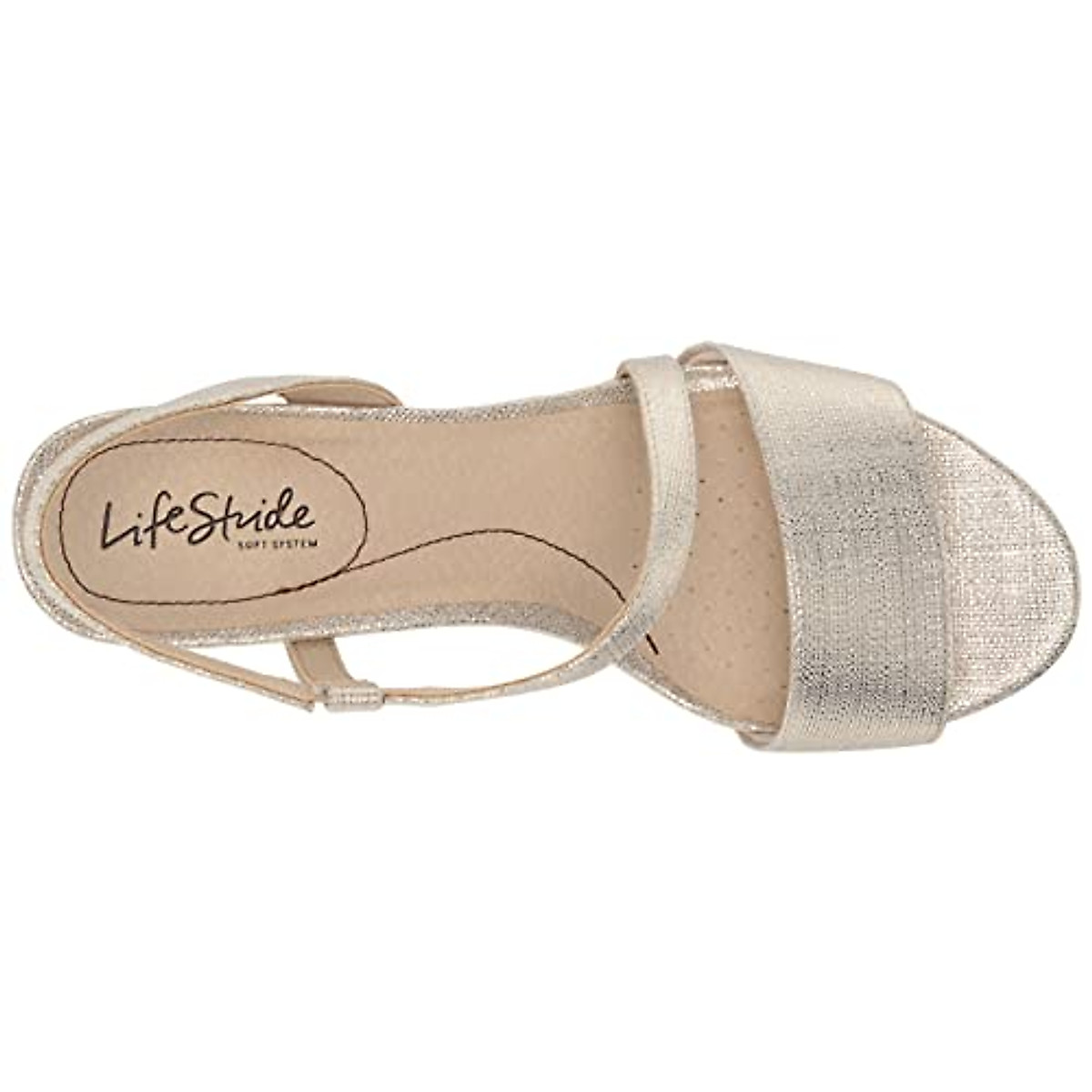 LifeStride Womens Yasmine Sandal Platino 6 M
